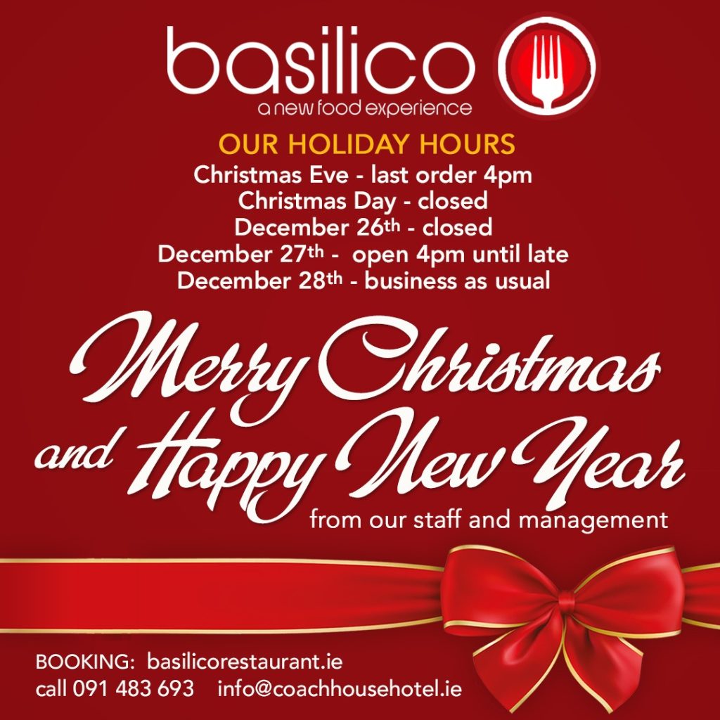 Basilico Restaurant Oranmore - a new food experience